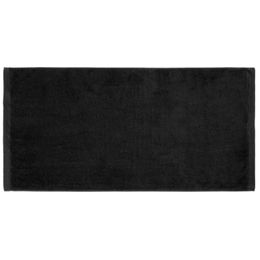 Strandtuch HECKETT & LANE, B:90cm L:180cm, schwarz, Frottee, Baumwolle, Handt&uuml;cher, "Heckettlane Strandtuch Premium", Strandtuch aus hochwertige