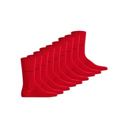 Bugatti Herren Kurzsocken "Socken 9er Pack", Gr. 43, rot, Obermaterial: 78% Baumwolle CO. 20% Polyamid PA. 2% Elasthan EL., Socken