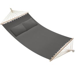 tectake H&auml;ngematte, Dunkelgrau, Textil, 150x2.5x325 cm, Gartenm&ouml;bel, H&auml;ngematten