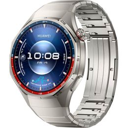 Huawei Smartwatch "WATCH GT6 Pro 46 mm", 1,47 &prime;&prime;silber, silber, Smartwatches, Bis zu 21 Tagen Akkulaufzeit, Outdoor-Sport Profi-Niveau, EKG-Analyse