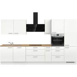 K&uuml;chenzeile Nobilia, B:360,3cm H:216,6cm T:60cm, wei&szlig;, Komplettk&uuml;chen-Sets, ""Laser II", NEU: individuell anpassbar mit gratis Profi-Beratung",