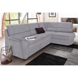 Sit & More Ecksofa SIT & MORE, B:251cm H:91cm T:176cm, grau, Luxus-Microfaser ALTARA NUBUCK (100% Polyester);Luxus-Microfaser ALTARA NUBUCK (100%