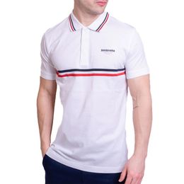 Lambretta - "Classic SS24" Poloshirt Stripes f&uuml;r Herren (Wei&szlig;)