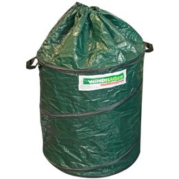 Gartensack Windhager, B:50cm H:70cm L:75cm &Oslash;:50cm, gr&uuml;n, Polyethylen (PE), Auffangbeh&auml;lter, "Pop Up Bag, Gartenabfallsack verschlie&szlig;bar mit