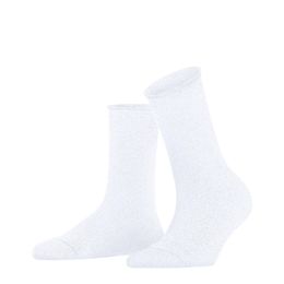 Falke Damen Socken "Shiny", Gr. 39, wei&szlig;, Obermaterial: 56% Lyocell CLY. 35% Polyamid PA. 7% Polyester PES. 2% Elasthan EL., gl&auml;nzend, Socken