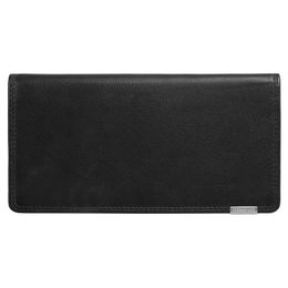 Bodenschatz Damen Geldb&ouml;rse, schwarz, Leder, beschichtet, leicht gl&auml;nzend, Kleinlederwaren, echt Leder