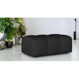 Polsterhocker OTTO HOME, B:124cm H:46cm T:80cm, schwarz, 100% Polyester, Hocker, "TUURE Sitzhocker, Bubble-Optik, Ma&szlig;e B/T/H: 124/80/46 cm", moderne