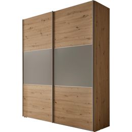 Schwebet&uuml;renschrank STAUD, B:188cm H:222cm T:68cm, braun, Holzwerkstoff, Schr&auml;nke, "Includo, Made in Germany", Mit vier verschiedenen
