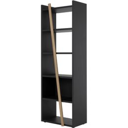 Ablageregal GAMI, B:63cm H:185cm T:36cm, schwarz, Holzwerkstoff, Regale, "ITALIC", Offen und praktisch: Erg&auml;nzt optimal den Stauraum in Ihrem B&uuml;ro.