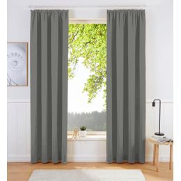 Vorhang OTTO HOME, B:130cm H:265cmgrau, Polyester, Polyester, Wohnzimmer, Gardinen, "SOLA", Breite:130 cm, 1 Schal, einfarbig, Verdunkelung