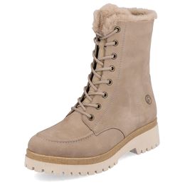 Remonte Damen Schn&uuml;rstiefelette "Remonte Stiefelette Veloursleder", Gr. 39crema, Veloursleder, Schuhe