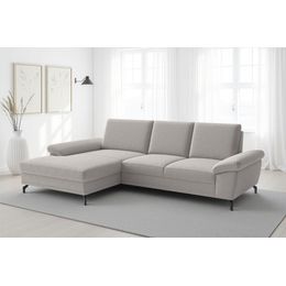 Sit & More Ecksofa SIT & MORE, B:264cm H:89cm T:174cm, grau, 95% Polyester, 5% Polyamid, Wohnzimmer, Sofas, "Chelsea L-Form, B: 264 cm, mit Armteil-&