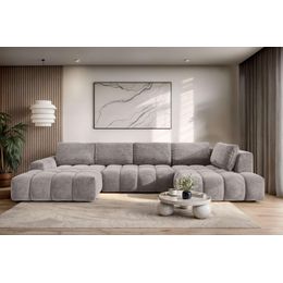 Wohnlandschaft OTTO HOME, B:363cm H:87cm T:167cm, grau, 100% Polyester, Sofas, "AZITA U-Form, Breite 363 cm - OTTO. Verl&auml;ssliche Qualit&auml;t.",