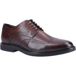 Hush Puppies Kingston Leder Herren Schokoladen Brogues Schuhe