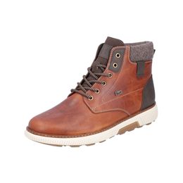 Rieker Damen Schn&uuml;rstiefelette "Rieker Stiefelette Leder/Synthetik", Gr. 41, braun, Leder, Synthetik, Schuhe