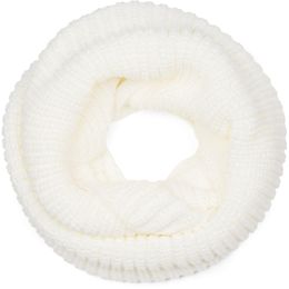 styleBREAKER Damen Strickschal "Unifarbener Feinstrick Loop", wei&szlig;, Modisch, Obermaterial: 100% Polyacryl PAN., Modet&uuml;cher
