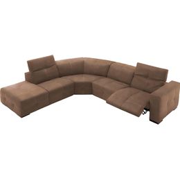 Ecksofa Egoitaliano, B:300cm H:100cm T:274cm, wei&szlig;, Leder &raquo;BULL&laquo; (echtes Rindsleder). Geschliffenes, pigmentiertes und behandeltes Rindsleder mit