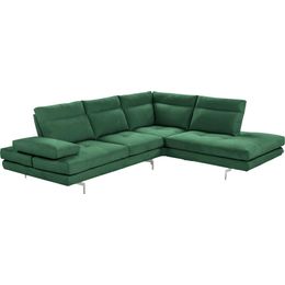 Ecksofa Calia italia, B:288cm H:90cm T:232cm, gr&uuml;n, Mikrofaser mit Nubuk Optik (100% Polyester), Wohnzimmer, Sofas, "Toby Wing, B/T: 288/232 cm,