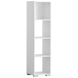 Ablageregal Welltime, B:36,3cm H:142,7cm T:33cm, wei&szlig;, Holzwerkstoff, Regale, "Baku", Solide Verarbeitung - Dieses Produkt ist in Deutschland