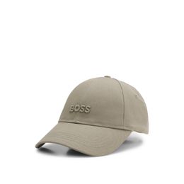 BOSS Damen Baseball Cap "Ari", beige, unifarben, Web, Baumwolle, Caps, mit BOSS Logostickerei Ton in Ton, unisex