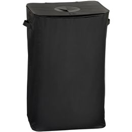 Kesper Flaschensammler "Flaschenbox, schwarz", B/H/T: 41cm x 72cm x 33cm, schwarz, W&auml;schesammler, mit herausnehmbarer Innentasche, f&uuml;r 30x 1,5L