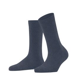 Falke Damen Socken "Family", Gr. 35, blau, Obermaterial: 92% Baumwolle CO. 7% Polyamid PA. 1% Elasthan EL., glatt, Socken
