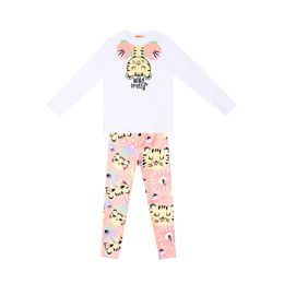 Denokids Set 'Fancy Leo' M&auml;dchen Gr&ouml;&szlig;e 116 gelb / apricot / wei&szlig;