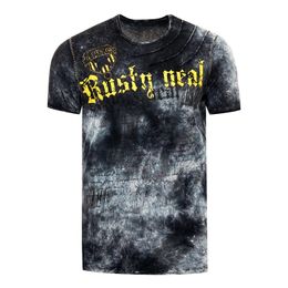 Rusty Neal Color Tie Dye Batik T-Shirt mit Logo-Print