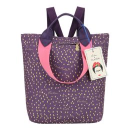 Damen Skirucksack "Fritzi x Frida Kahlo", Fritzi aus Preussen, lila, 55% Baumwolle, 45% Polyester, bedruckt, Rucks&auml;cke, mit dekorativem Druck