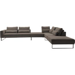 Ecksofa Musterring, B:398cm H:88cm T:290cm, braun, 85% Polyester, 15% Viskose, Wohnzimmer, Sofas, "JustB PM100 bequem, modern, elegant und viel
