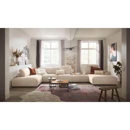 Wohnlandschaft Musterring, B:504cm H:81cm T:204cm, beige, Sofas, "Lucia viel Platz, bequem, U-Form", Cord-Bezug, inklusive Kopfst&uuml;tze, Gesamtbreite