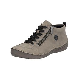 Rieker Damen Schn&uuml;rschuh "Rieker Halbschuhe Lederimitat", Gr. 36, grau, Lederimitat, Schuhe