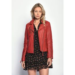 Maze Damen Lederjacke "Amur", rot, Gr. XS, Obermaterial: 100% Lammleder. Innenfutter: 100% Baumwolle. &Auml;rmelfutter: 100% Polyester, Jacken