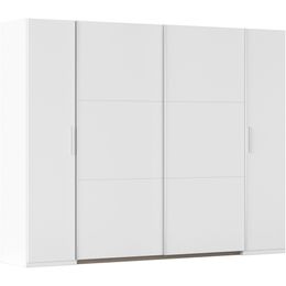 Schwebet&uuml;renschrank Rauch, B:268cm H:210cm T:59cm, wei&szlig;, Holzwerkstoff, Schr&auml;nke, "Kleiderschrank Dreht&uuml;renschrank Schrank Garderobe KRONACH", mit