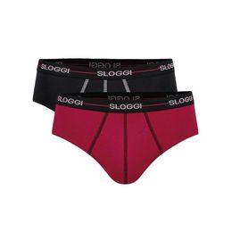 Sloggi Slip 2er Pack in Schwarz/Rot | Gr.: L
