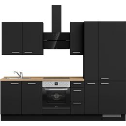K&uuml;chenzeile Nobilia, B:270,3cm H:216,6cm T:60cm, schwarz, Komplettk&uuml;chen-Sets, ""Touch II", NEU: individuell anpassbar mit gratis Profi-Beratung",