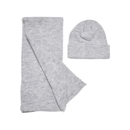 Urban Classics Damen Schmuckset "Urban Classics Unisex Recycled Basic Beanie and Scarf Set", onesizeerdgrau, Schmuck_Sets