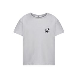 SATURNDAY T-Shirt mit Fu&szlig;ball-Stickerei in Grau | Gr.: 134