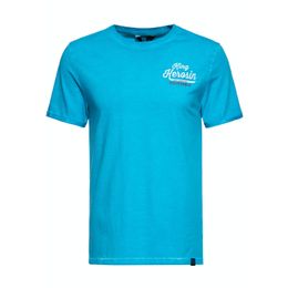 King Kerosin Herren Oil Washed T-Shirt Speedshop King Kerosin blau