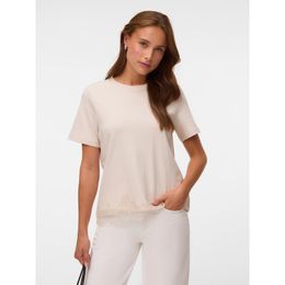 V&eacute;ro Moda Vero Moda Damen Kurzarmshirt &raquo;VMSARA METTE LACE SS T-SHIRT JRS NOOS&laquo; Baumwolle, regular fit M