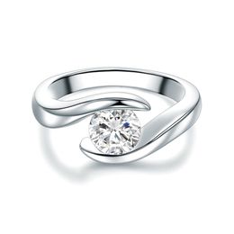 Trilani Ring Damen Gr&ouml;&szlig;e 55 silber / transparent