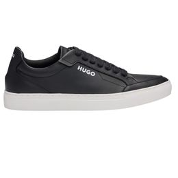 Hugo - "Futurism" Sneaker f&uuml;r Herren, Leder, Runder Zeh, Flach (Schwarz)