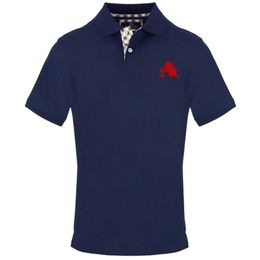 Aquascutum - Poloshirt f&uuml;r Herren, bestickt, gewebter Stoff (Marine)