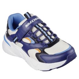 Skechers - "Bobsbamina" Blockfarben Sneaker f&uuml;r Kinder (Wei&szlig;/Schwarz/Blau)