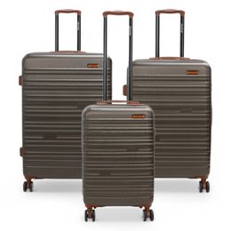Erweiterbarer Kaffeebrauner Hartschalen-ABS-Koffer mit 8 R&auml;dern Robuster Reisekoffer Urlaubsgep&auml;ck