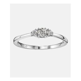 Diamant L'&eacute;ternel Ring aus 375 Wei&szlig;gold mit 0.15 Karat Diamant | Gr.: 52