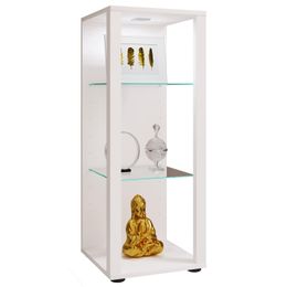 Standvitrine Vcm, B:35cm T:35cm, wei&szlig;, Obermaterial: 100% Holz Wood., Schr&auml;nke, "Holz Glas Stand Vitrine Sammelvitrine Glasol M"