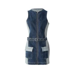 The Ragged Priest - Minikleid f&uuml;r Damen, Mit G&uuml;rtel, Denim (Indigoblau)