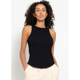 SASSYCLASSY Geripptes Tank Top in Schwarz | Gr.: M