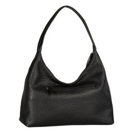 Tom Tailor Damen Hobo "Evelina", schwarz, Polyurethan, Taschen, aus weichem Lederimtitat in l&auml;ssiger Trapezform mit dekorativen Seiten